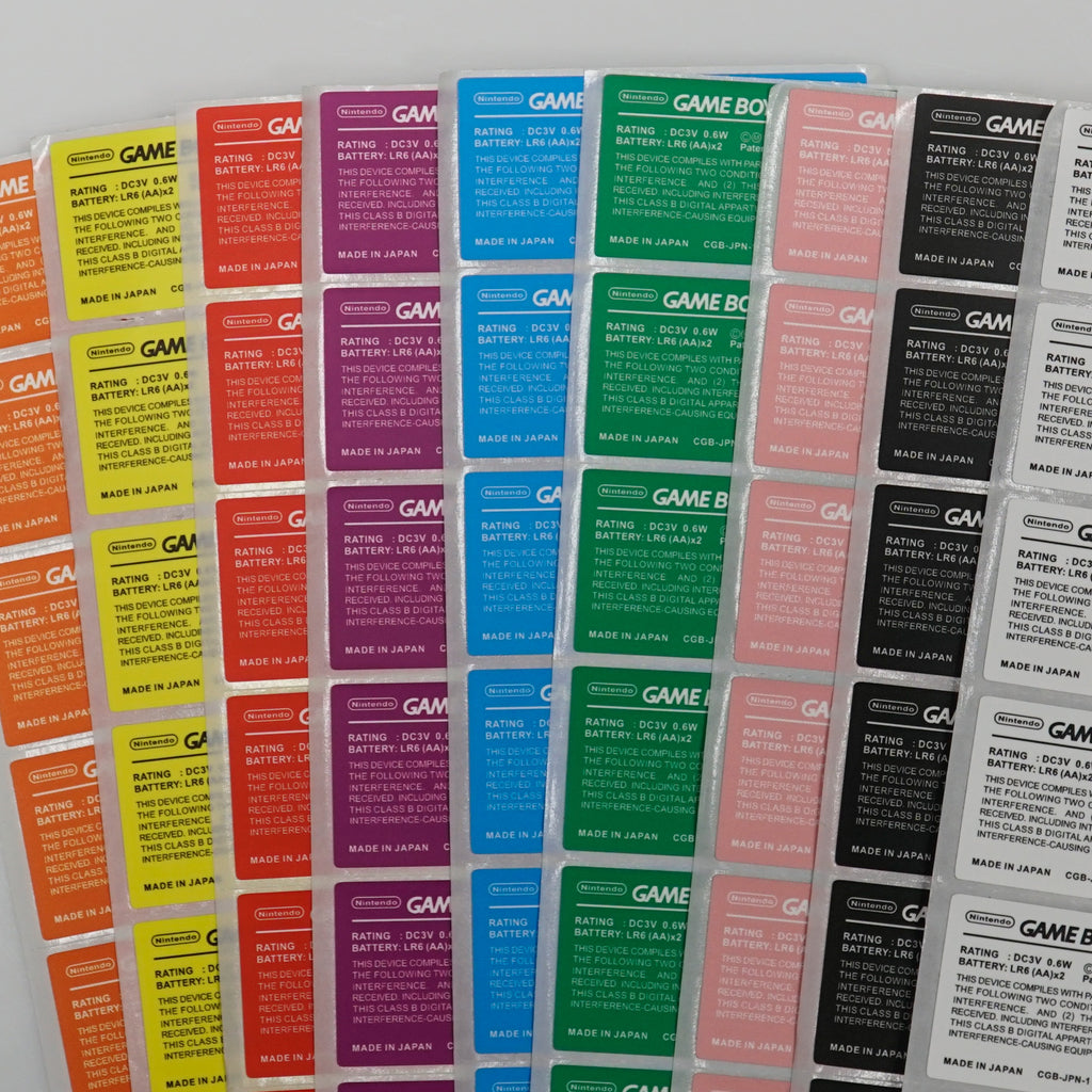 Replacement Console Sticker for Game Boy Advance - Colors | Hand Held ...