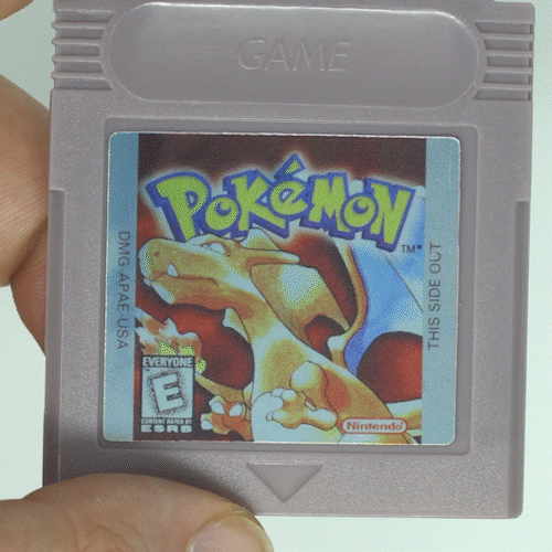 Holographic Reproduction Cartridge Label For Pokémon Games - Game Boy