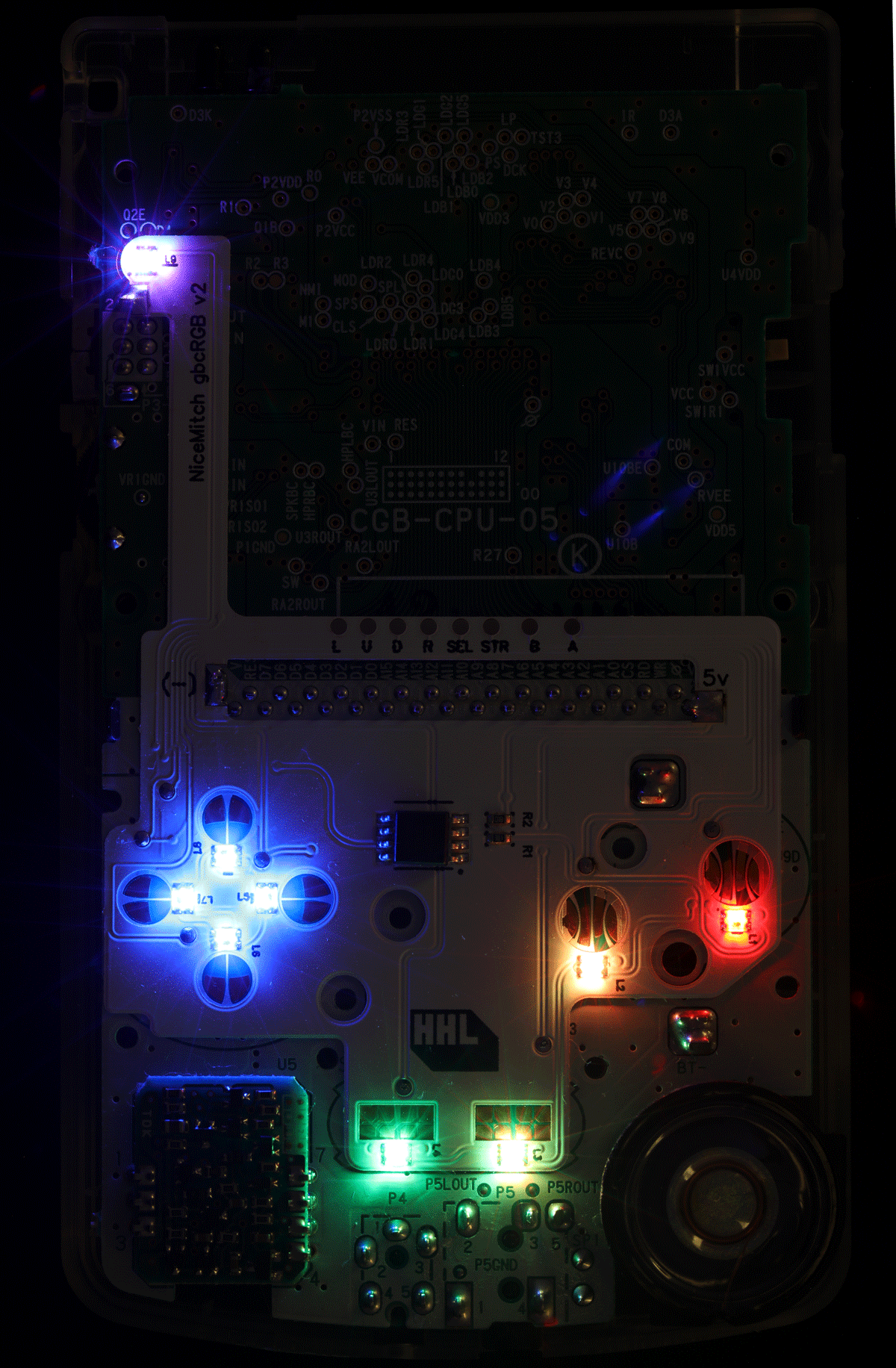 RetroGlow for Game Boy Color | RGB LED Flex Board | Hand Held Legend